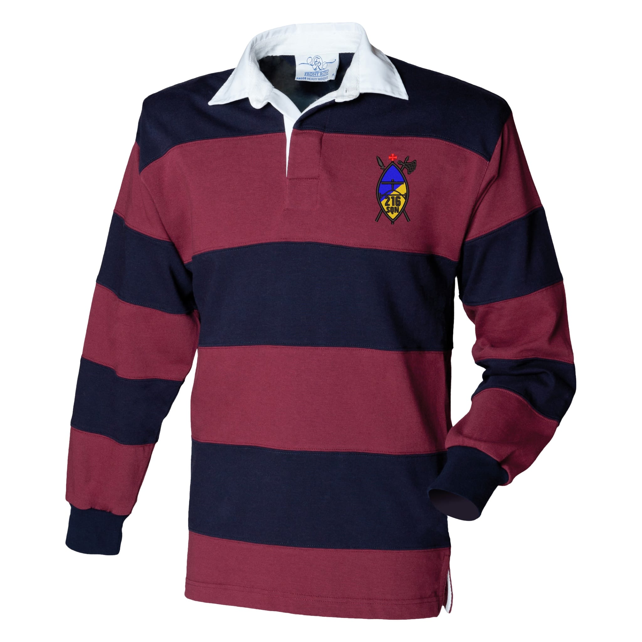 216 (Tynemouth) Transport Squadron RLC Sewn Stripe Long Sleeve Rugby S ...