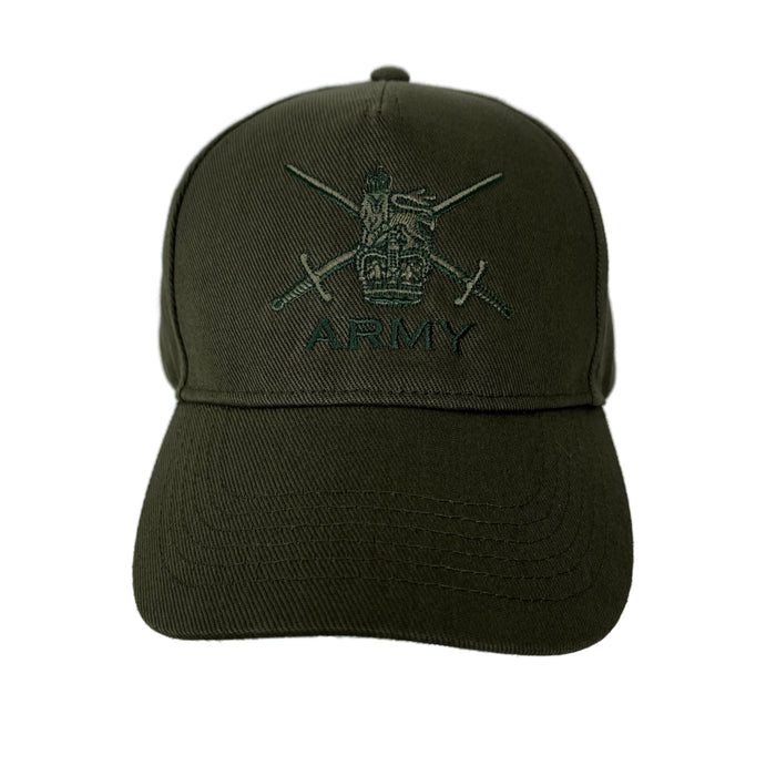 Army Green Cap (Green Embroidery) — The Military Store