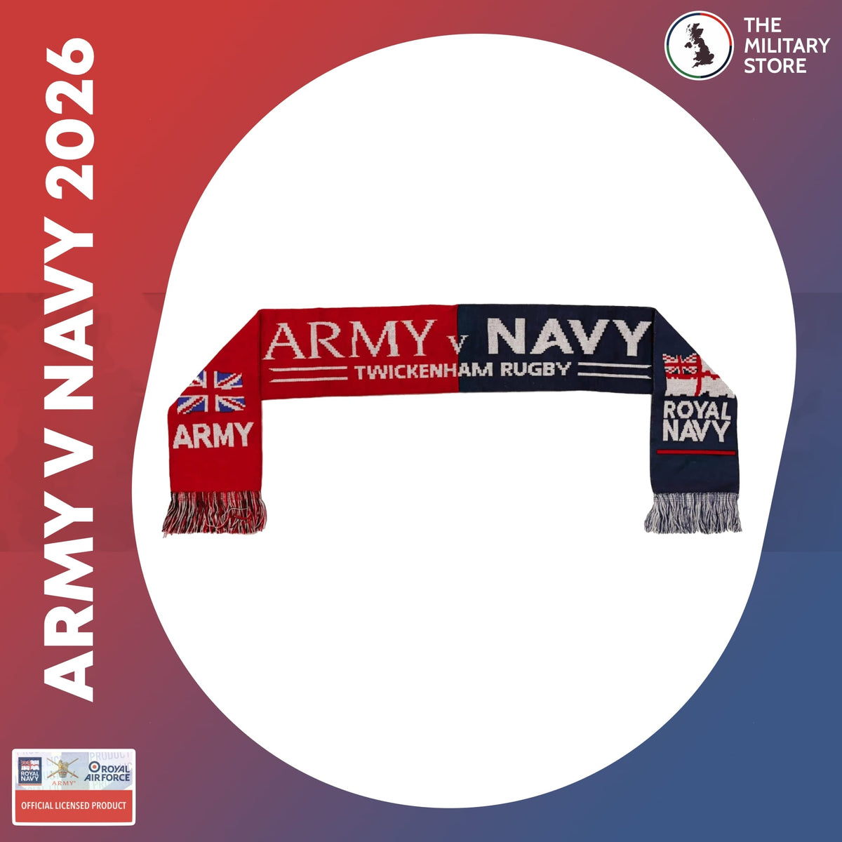 Army v Navy Woven Scarf - Army v Navy 2026 — The Military Store
