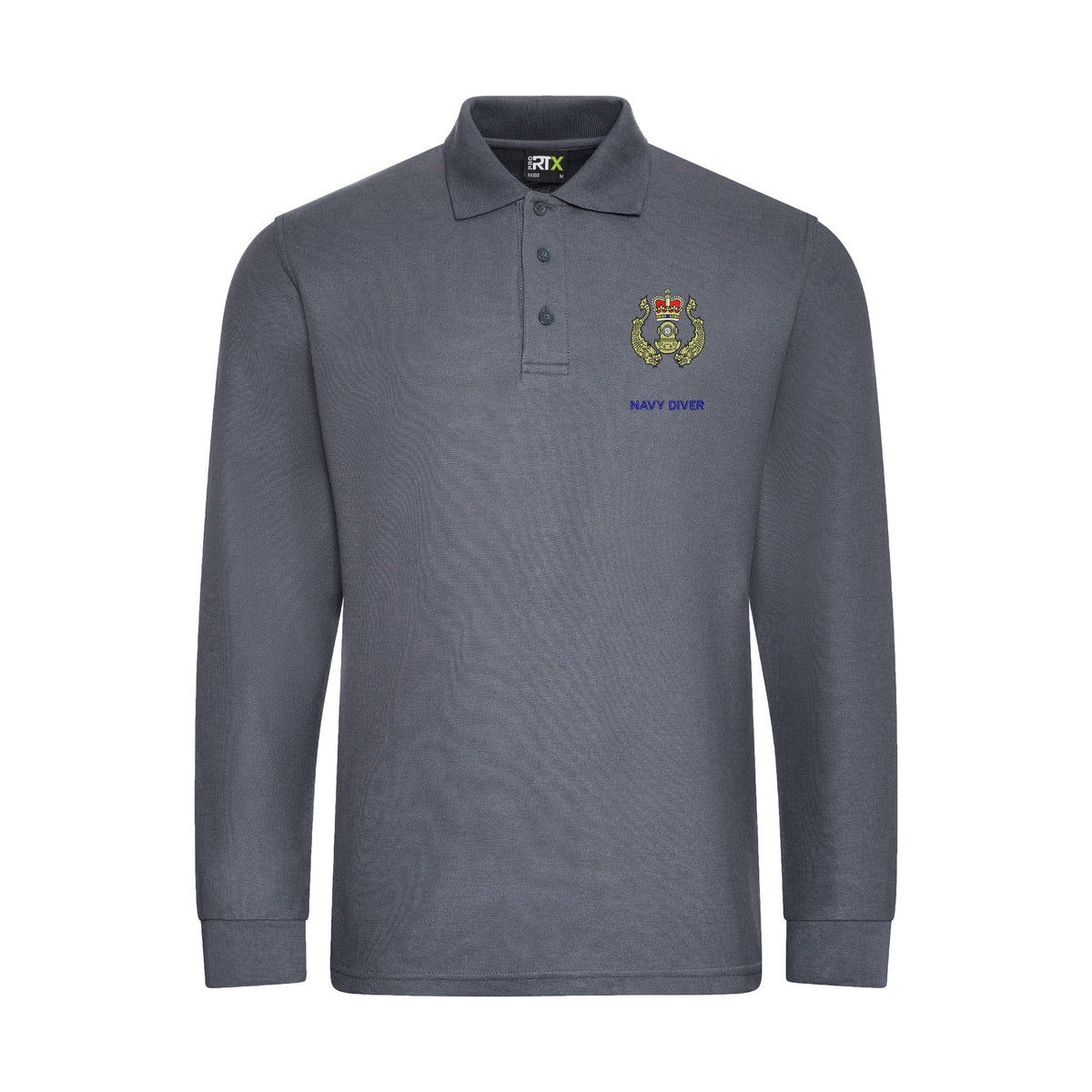 Navy Diver Long Sleeve Polo Shirt — The Military Store