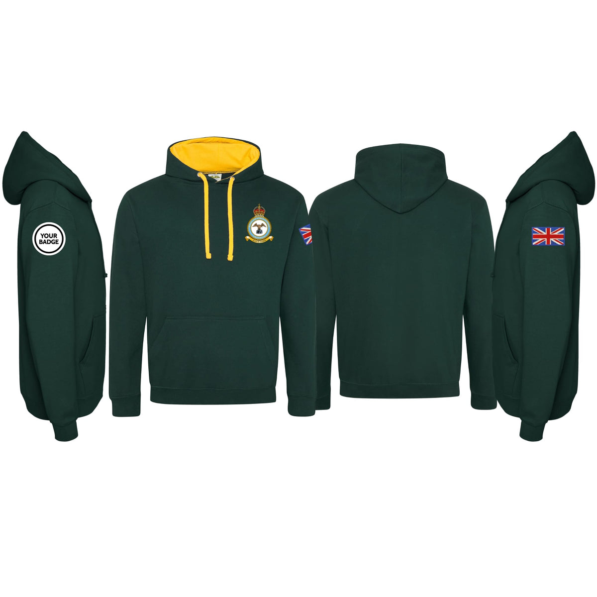 RAF Cranwell Varsity Contrast Hoodie — The Military Store