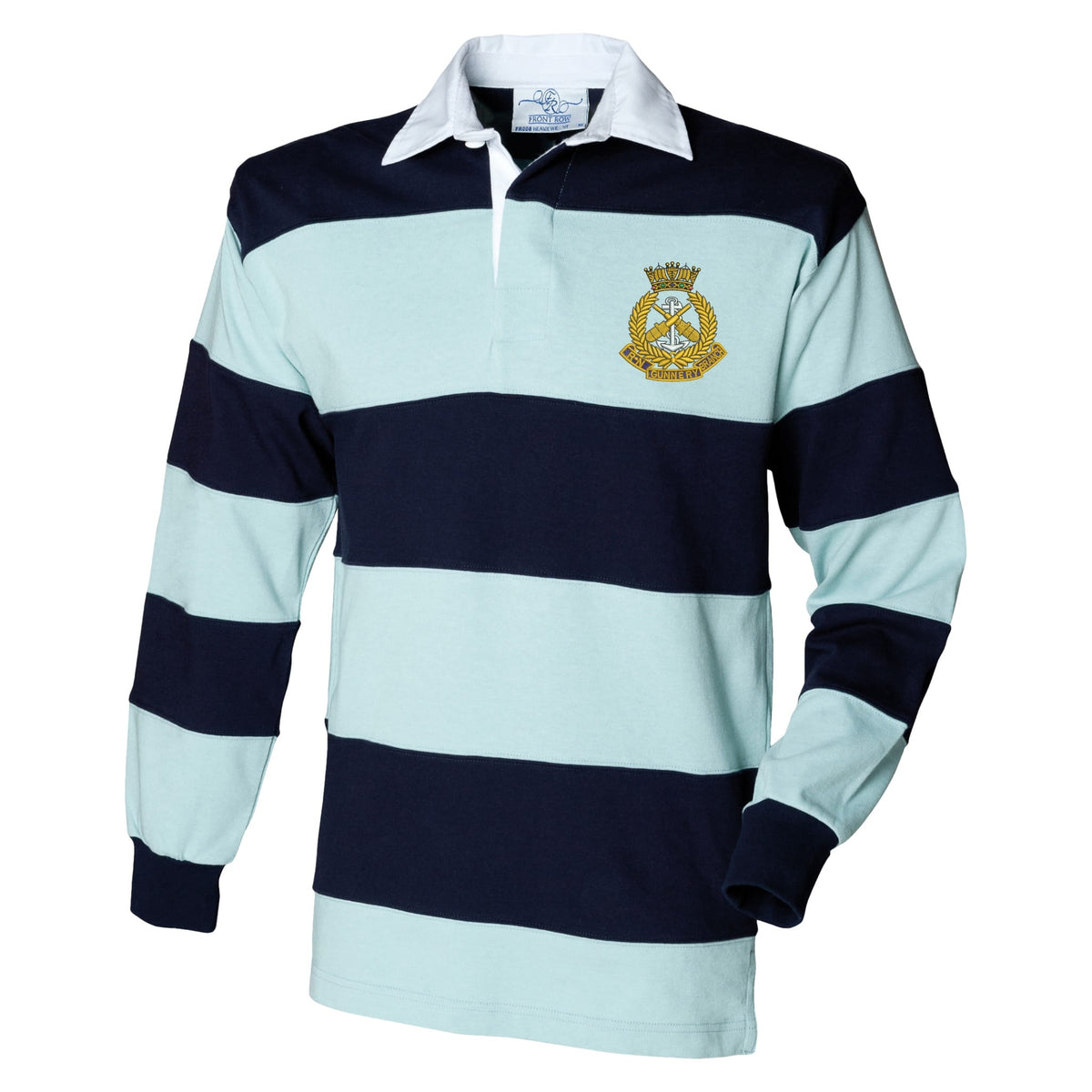 Royal Navy Gunnery Branch Sewn Stripe Long Sleeve Rugby Shirt — The ...
