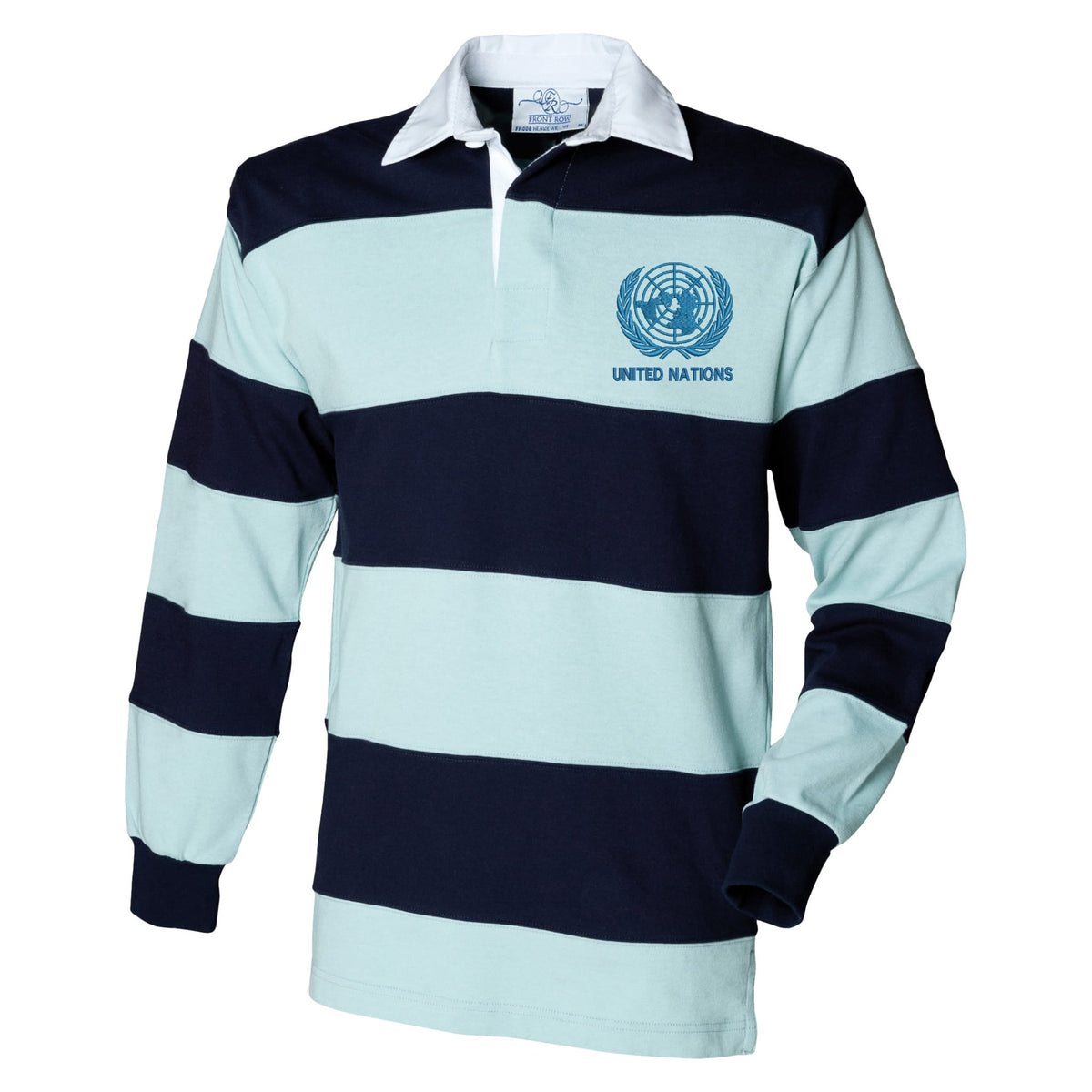 United Nations Front Row Sewn Stripe Long Sleeve Rugby Shirt — The ...