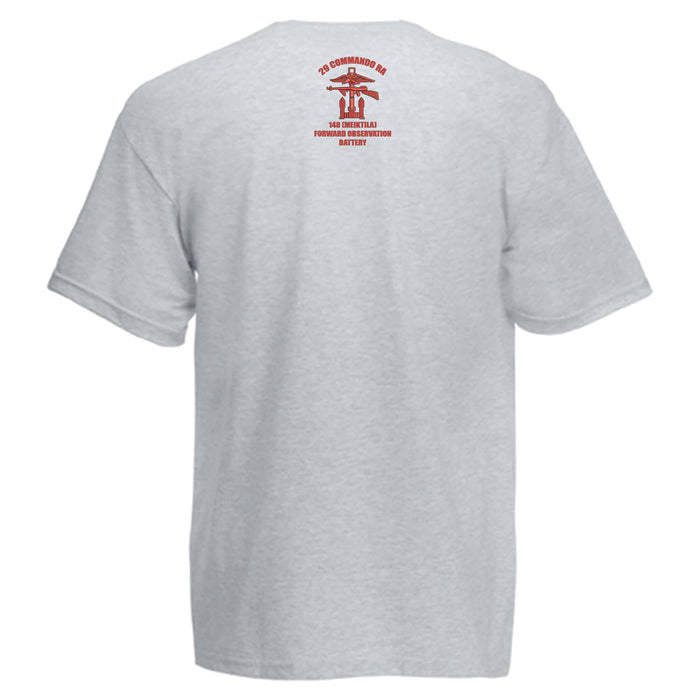 29 Commando RA - 148 Battery Meiktila Cotton T-Shirt (front print, bac ...