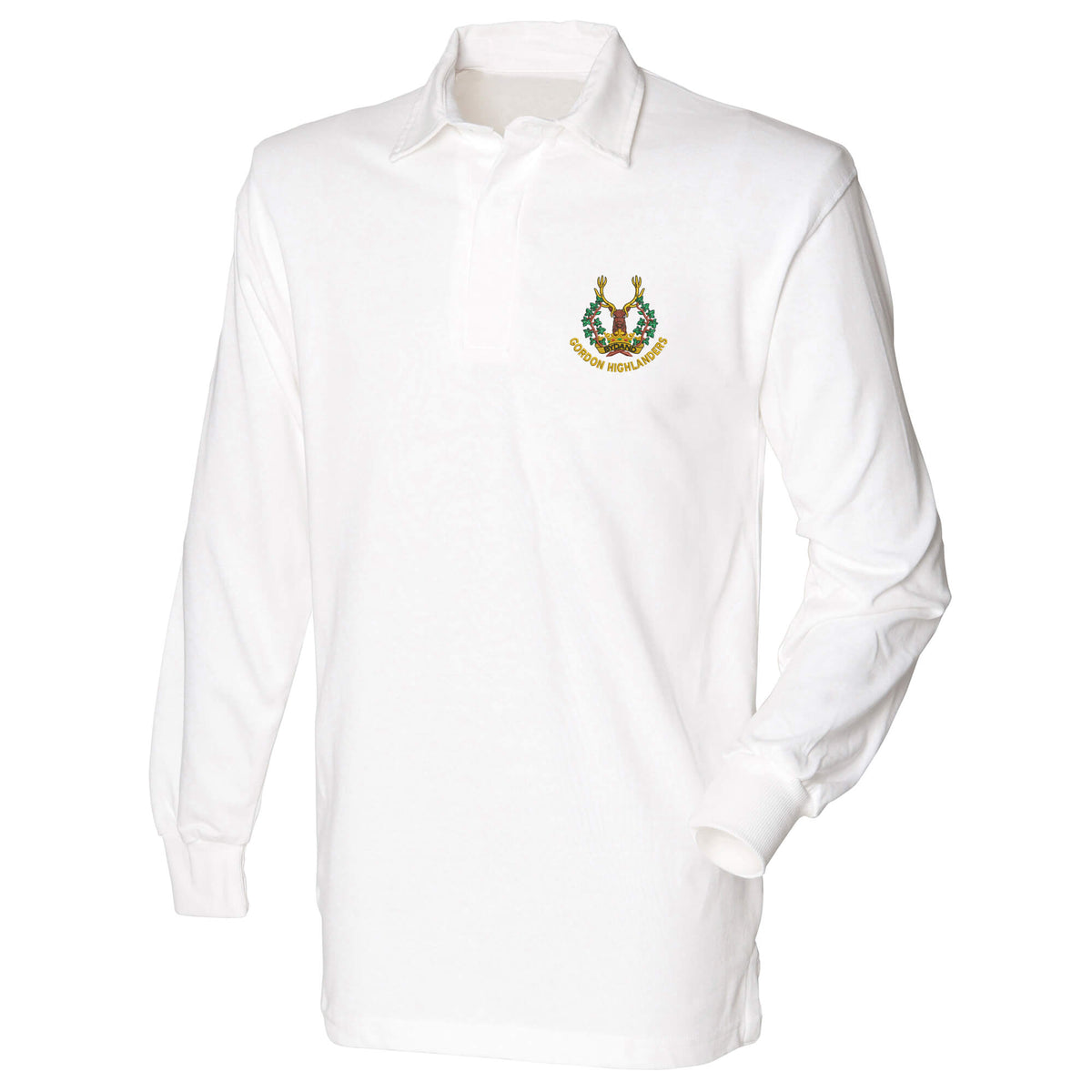 Gordon Highlanders Front Row Long Sleeve Rugby Shirt — The Military Store