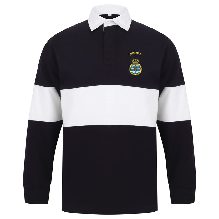 HMS Zulu Long Sleeve Panelled Rugby Shirt — The Military Store