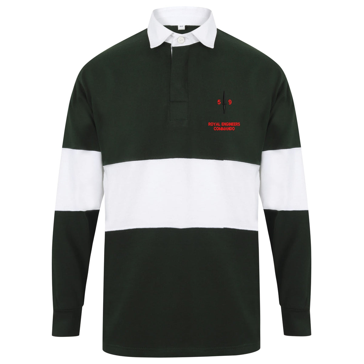Royal Engineers 59 Commando Front Row Long Sleeve Panelled Rugby Shirt ...