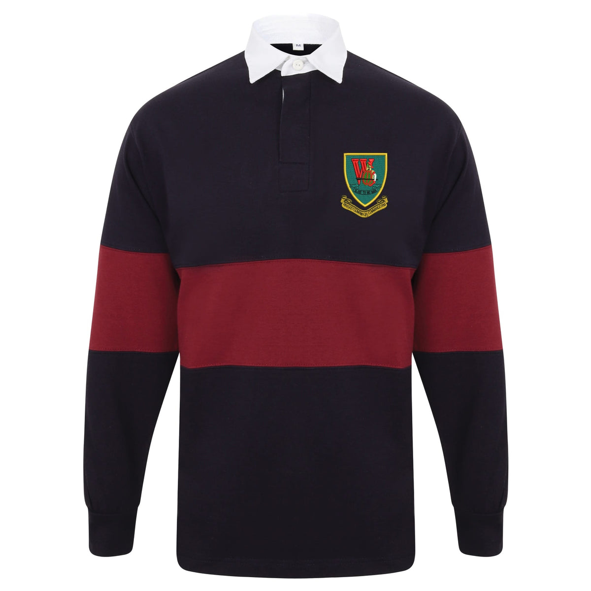 Whiskey Company 45 Commando Front Row Long Sleeve Panelled Rugby Shirt ...