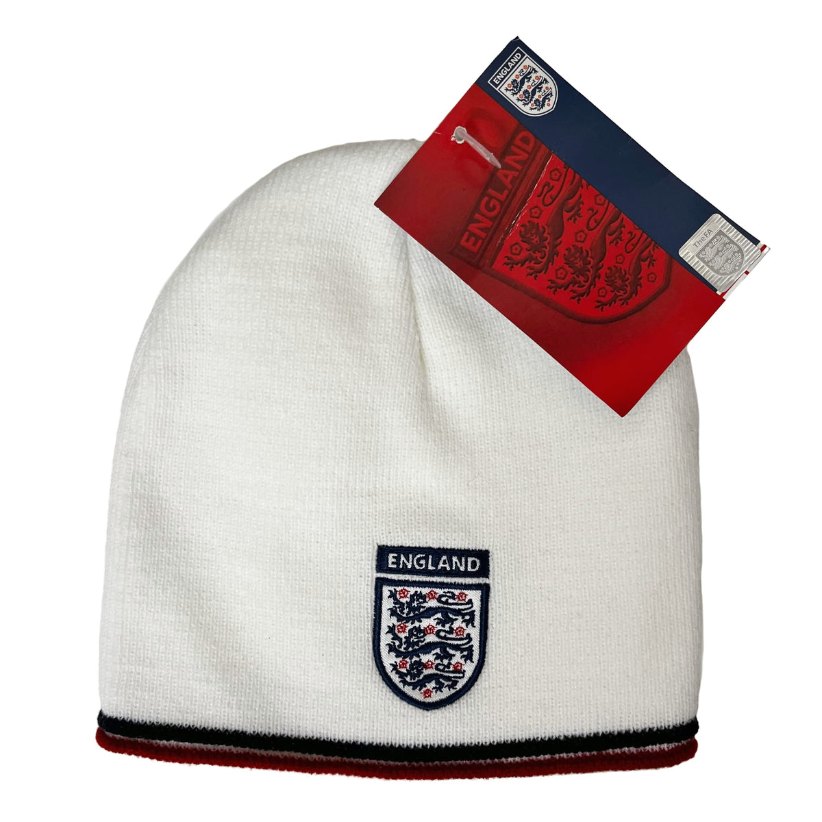 England Three Lions Striped Beanie Hat (Clearance) — The Military Store
